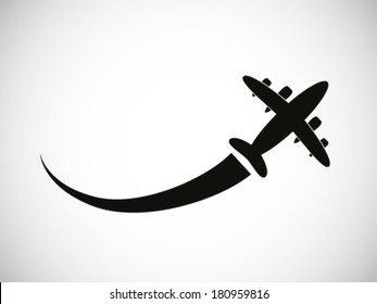 Airplane Simple Symbol Stock Vector (Royalty Free) 180959816 | Shutterstock
