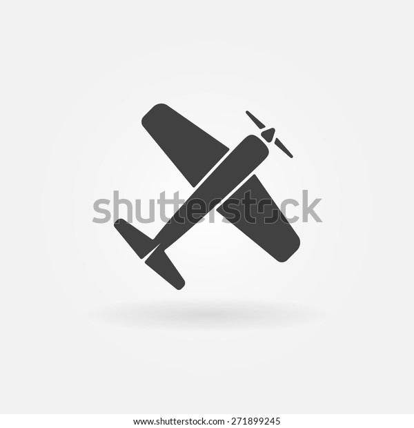 Airplane Symbol Vector Black Plane Logo Stock Vector (Royalty Free ...