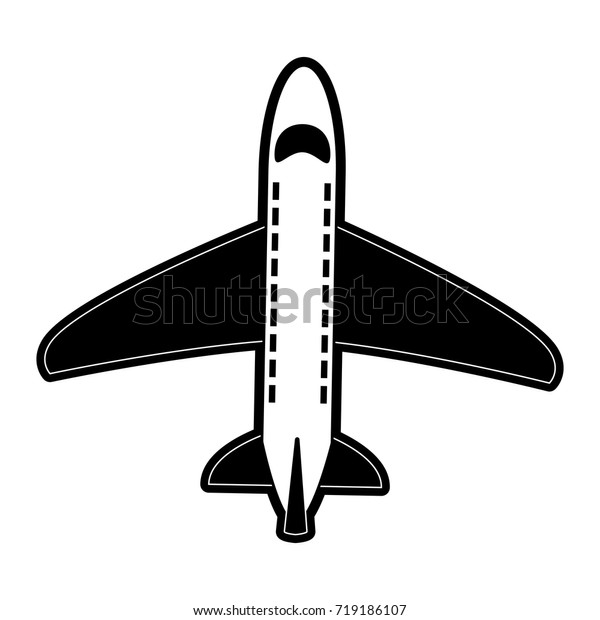Airplane Top View Icon Image Stock Vector (Royalty Free) 719186107 ...