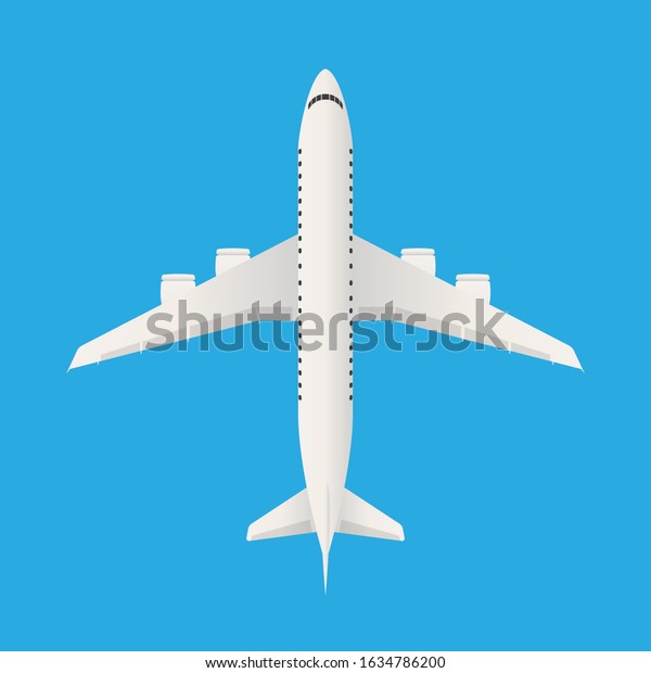 Airplane Top View Isolated High Detail: เวกเตอร์สต็อก (ปลอดค่าลิขสิทธิ์ ...