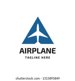 Airplane Triangle Shape Logo Icon Vector Stock Vector (Royalty Free ...