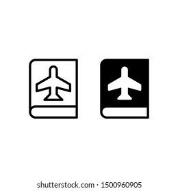 Airplane User Guide Icon Outline Glyph Stock Vector (Royalty Free ...