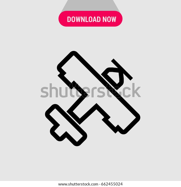 Airplane Vector Icon Plane Striving Symbol Stock Vector (Royalty Free ...