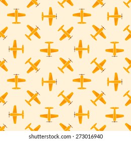 Airplane Vector Seamless Patten Yellow Texture Stock Vector (Royalty ...