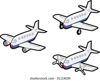 Airplanes Three Different Models 스톡 일러스트 31091599 | Shutterstock