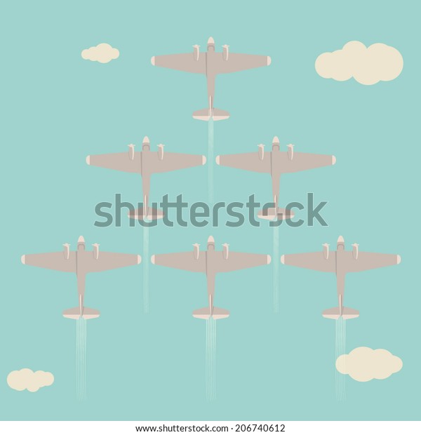 Airplans Triangle Stock Vector (Royalty Free) 206740612 | Shutterstock