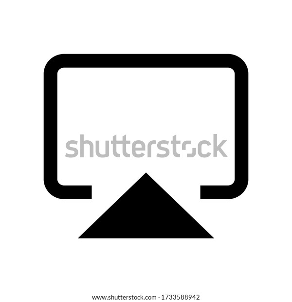 Airplay Icon Vector Isolated On White Stock Vector (Royalty Free ...