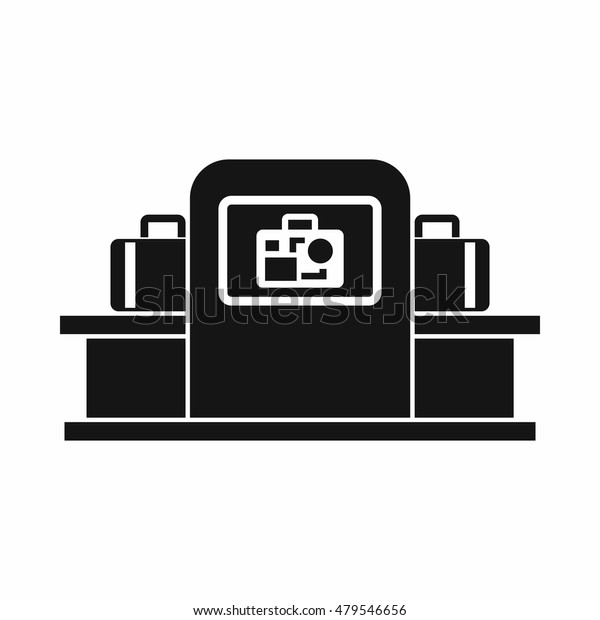 Airport Baggage Security Scanner Icon Simple Stock Vector (Royalty Free ...