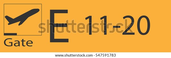 Airport Gate Icon Vector Illustration Stock Vector (Royalty Free ...
