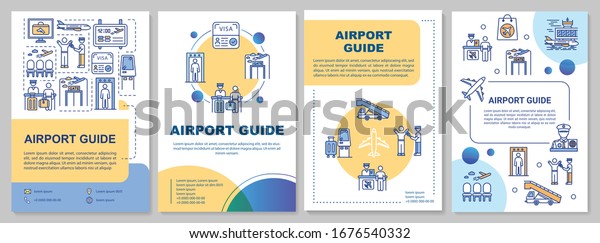 Airport Guide Brochure Template Security Control Stock Vector (Royalty ...