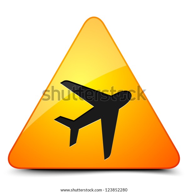 Airport Hazard Sign Stock Vector (Royalty Free) 123852280