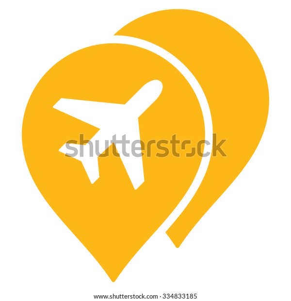 Airport Map Markers Vector Icon Style Stock Vector (Royalty Free ...