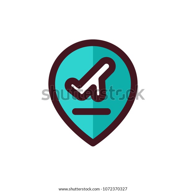 Airport Pin Icon Vector Stock Vector (Royalty Free) 1072370327 ...