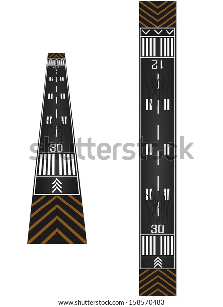 Airport Runway Stock Vector (Royalty Free) 158570483