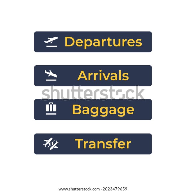 Airport Sign Terminal Sign Vector Stock Vector (Royalty Free ...