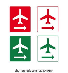 Airport Sign Vector Set Stock Vector (Royalty Free) 275090354 ...