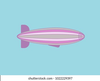 Airship Dirigible On Blue Background Stock Vector (Royalty Free) 1022229397 | Shutterstock