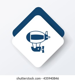 Airship Icon Stock Vector (Royalty Free) 435940846 | Shutterstock