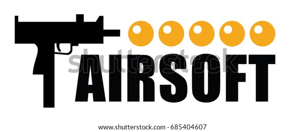 Airsoft Logo Submachine Gun Pellets: vector de stock (libre de regalías ...