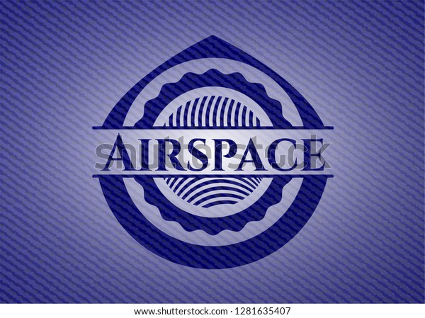 Airspace Emblem Jean Background Stock Vector (Royalty Free) 1281635407 ...
