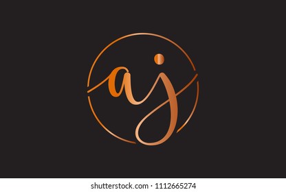 Aj Ja J Circular Lowercase Cursive Stock Vector (Royalty Free) 1112665274