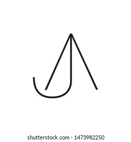 Aj Ja Logo Initials Line Stock Vector (Royalty Free) 1473982250 ...