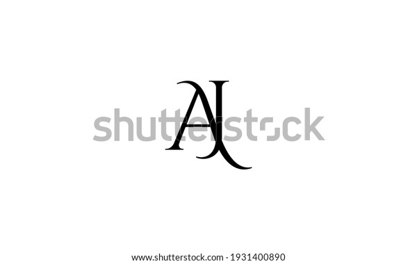 Aj Letter Logo Design Simple Style Stock Vector (Royalty Free ...