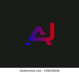 Aj Lettering Monogram Logo Icon Stock Vector (Royalty Free) 1558150046 ...