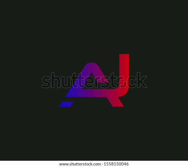 Aj Lettering Monogram Logo Icon Stock Vector (Royalty Free) 1558150046 ...