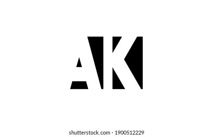 Ak Alphabet Initial Letter Monogram Icon Stock Vector (Royalty Free ...
