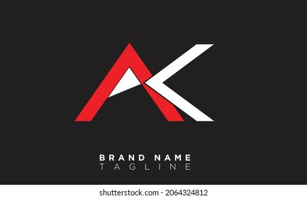 Ak Alphabet Letters Initials Monogram Logo Stock Vector (Royalty Free ...
