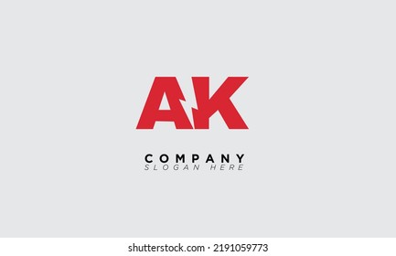 Ak Alphabet Letters Initials Monogram Logo Stock Vector (Royalty Free ...