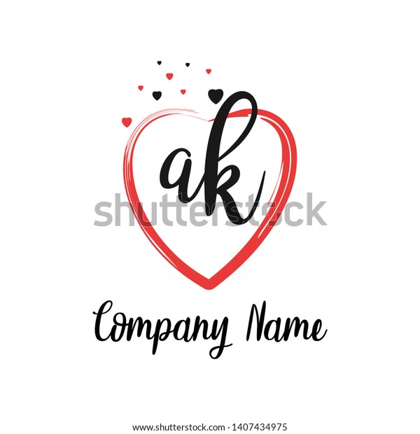 Ak Initial Signature Logo Handwriting Logo Stock Vector (Royalty Free ...