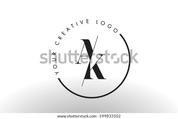 Ak Letter Logo Design Creative Intersected Stock Vector (Royalty Free ...