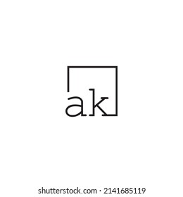 Ak Line Concept Logo High Quality Stock Vector (Royalty Free ...