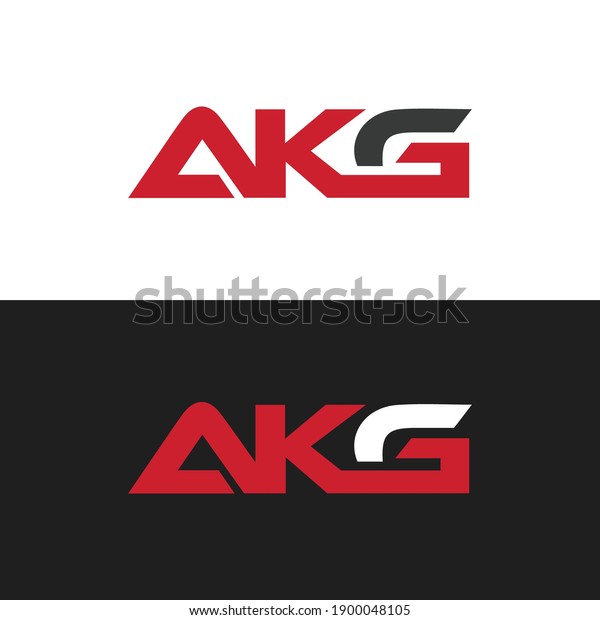 Akg Letter Logo Design Vector Stock Vector (Royalty Free) 1900048105 ...