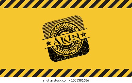 Akin Inside Warning Sign Black Grunge Stock Vector (Royalty Free ...