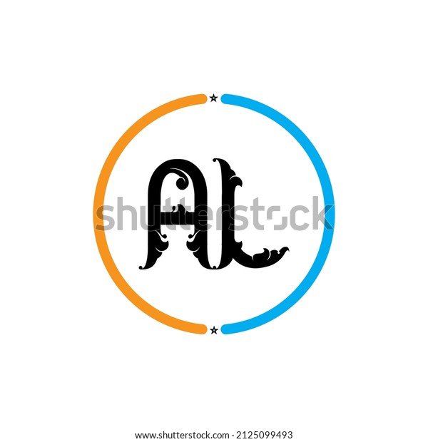 Al Letter Logo Design White Background Stock Vector (Royalty Free ...