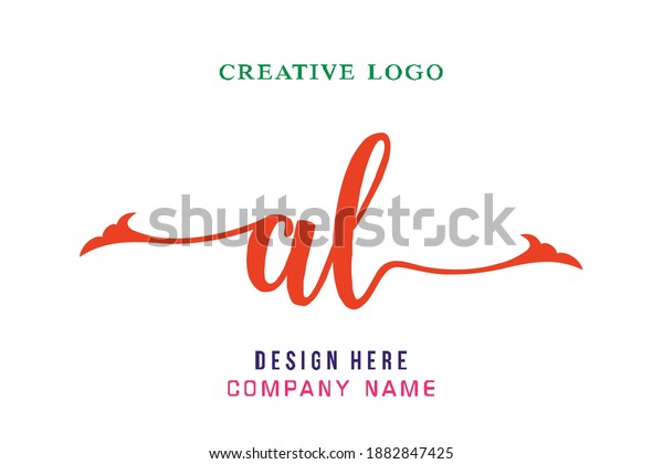 Al Lettering Logo Simple Easy Understand Stock Vector (Royalty Free ...