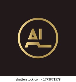 Al Logo Design Circle Typography Vector Stock Vector (Royalty Free ...