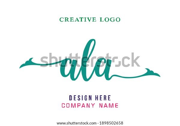 Ala Lettering Logo Simple Easy Understand Stock Vector (Royalty Free ...