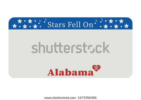 Alabama License Plate Vector Object On Stock Vector (Royalty Free ...