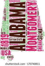 Alabama Usa State Map Vector Tag Stock Vector (Royalty Free) 170740811 ...