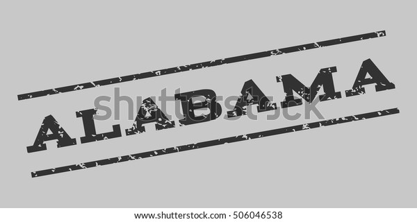 Alabama Watermark Stamp Text Caption Between Stock Vector (Royalty Free ...