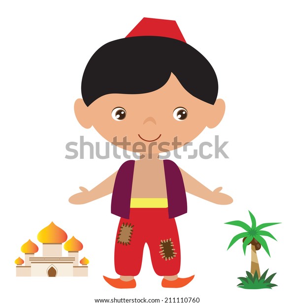 Aladdin Fairy Tale Vector Illustration Stock Vector (Royalty Free ...