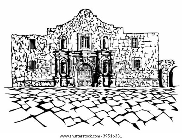 Alamo Illustration Stock Vector (Royalty Free) 39516331