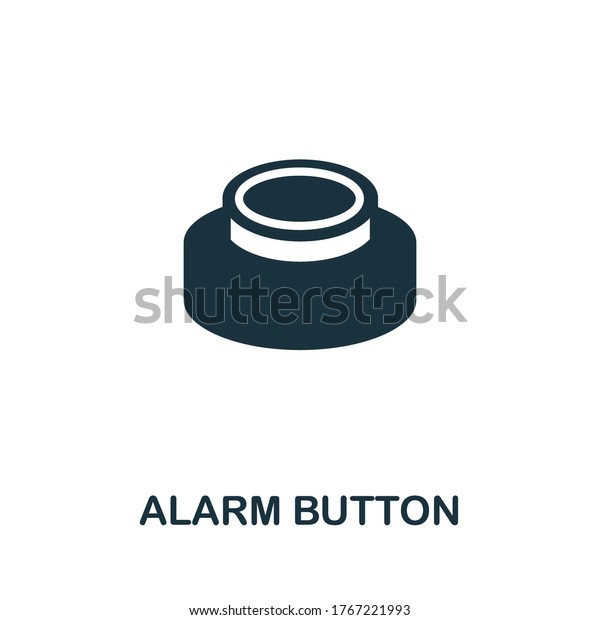 Alarm Button Icon Simple Element Digital Stock Vector (Royalty Free ...