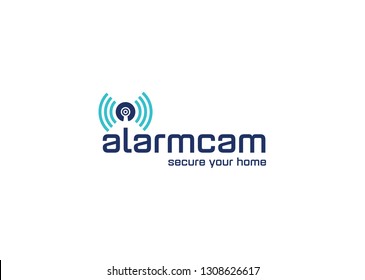 Alarm Camera Secure Your Home Logo Stock Vector (Royalty Free ...