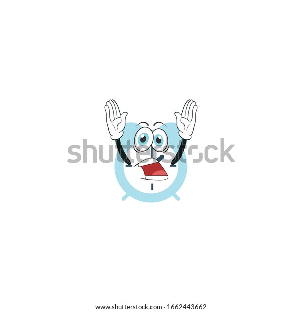 Alarm Cartoon Characters Design White Background Stock Vector (Royalty ...