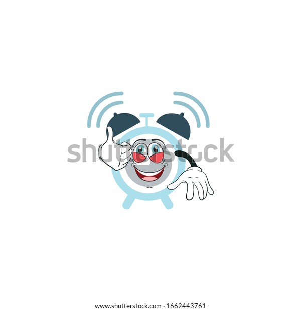 Alarm Cartoon Characters Design White Background Stock Vector (Royalty ...